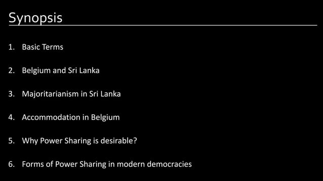 Political Science, Power Sharing, Class - 10 | PPTX