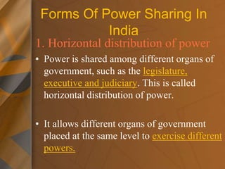 Power sharing in india | PPTX