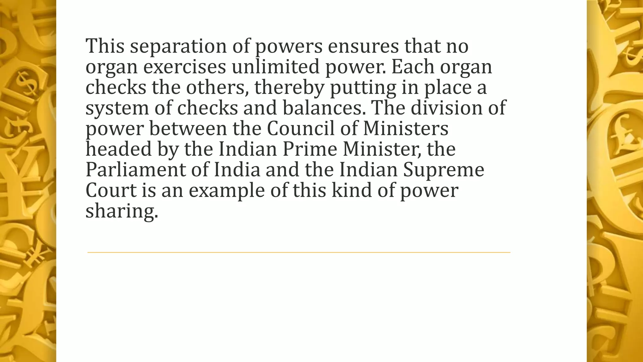 [POWER SHARING] INDIA | PPT