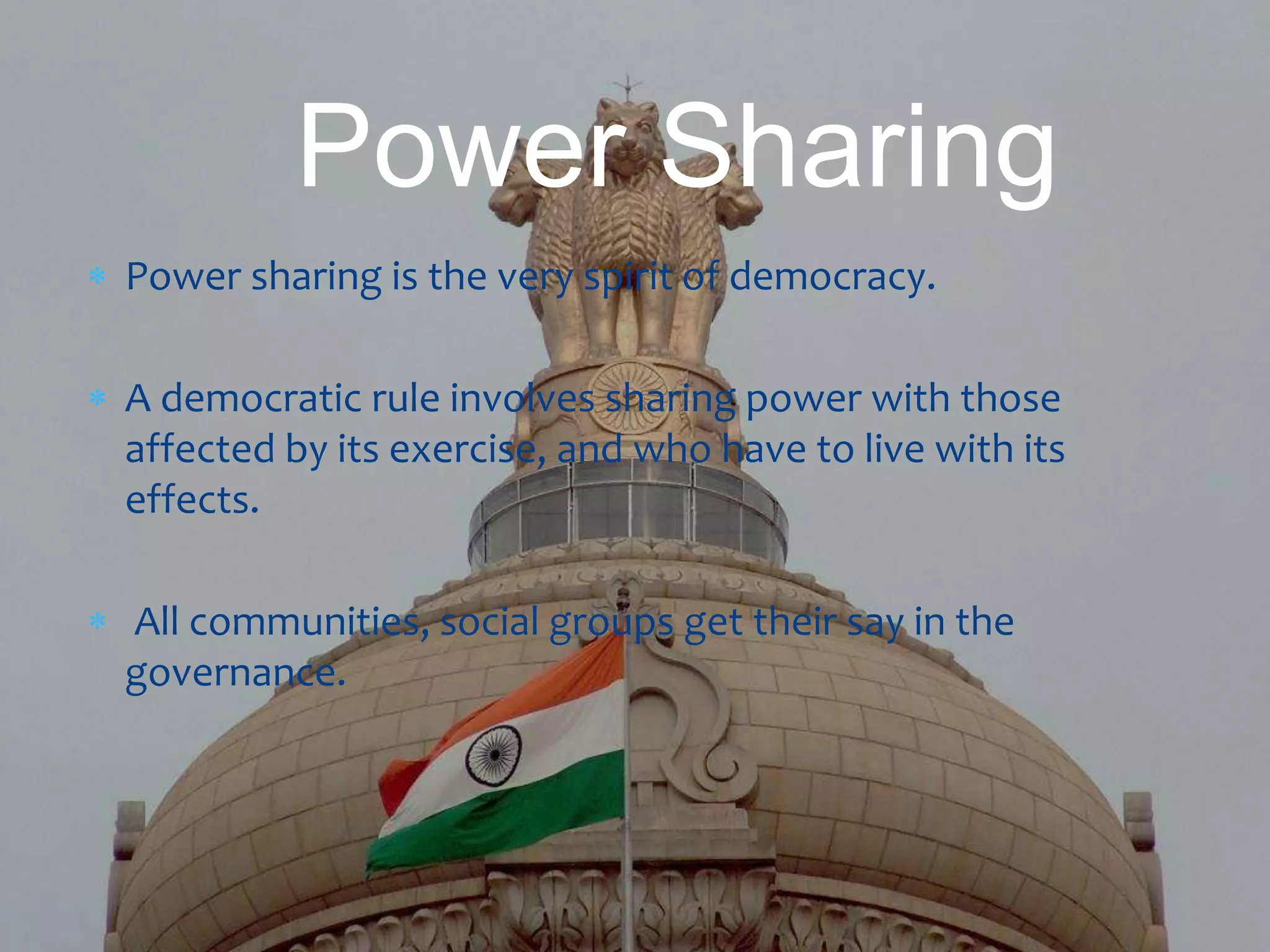 Power sharing in india | PPT