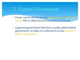 Power sharing in india | PPT