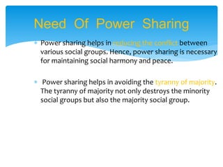 Power sharing in india | PPT
