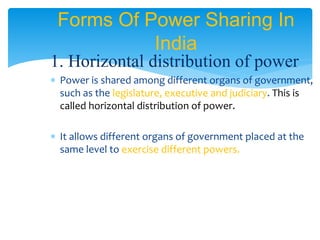 Power sharing in india | PPT
