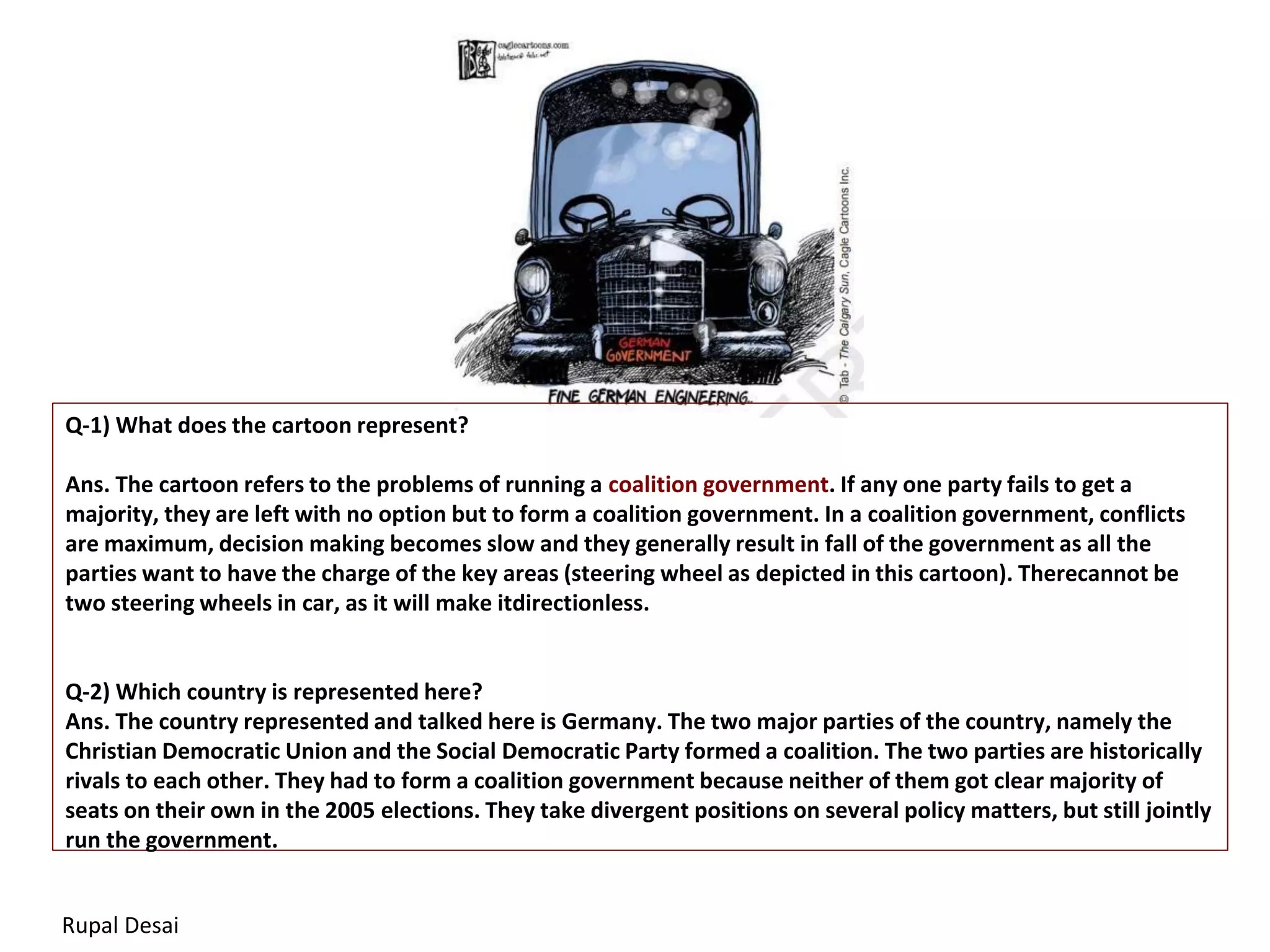 Grade 10 (CBSE)Power Sharing intext picture based solution | PDF