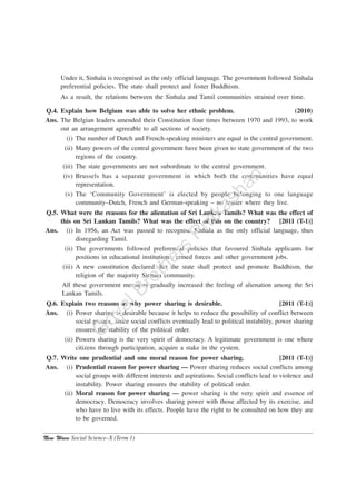 Class - X Power Sharing [Notes] | PDF