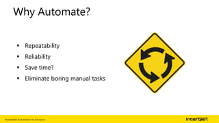 PowerShell: Automation for everyone | PPT