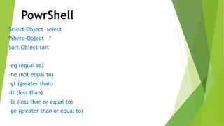 PowerShell power point presentation for learning | PPT