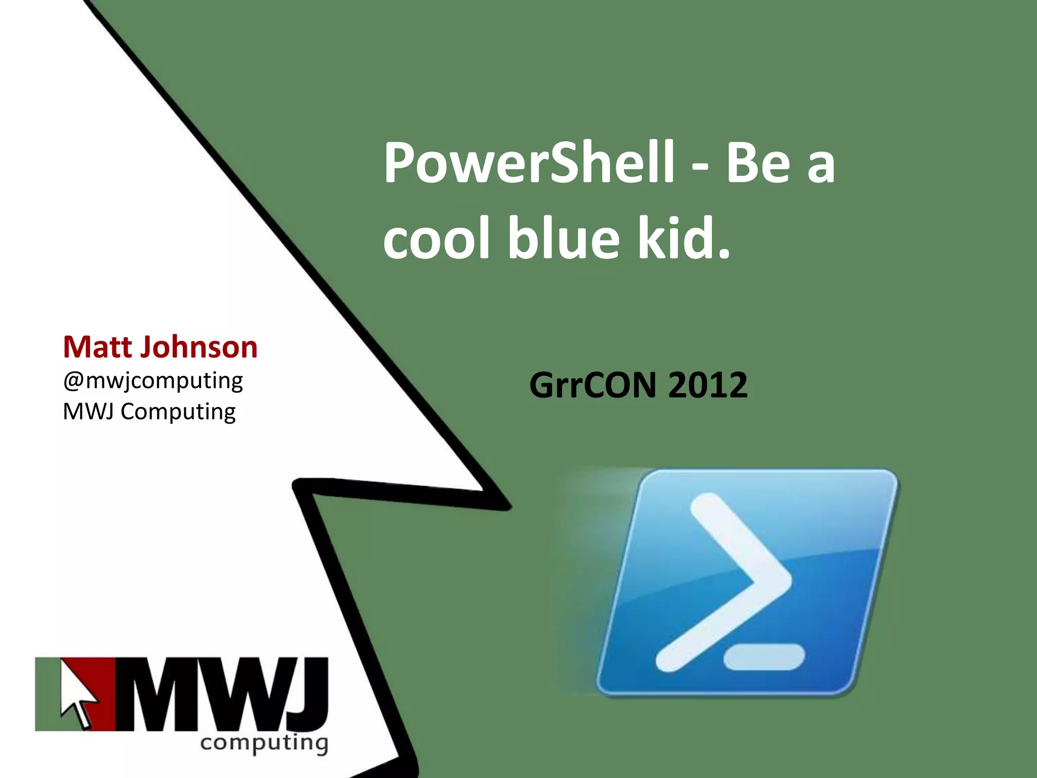 PowerShell - Be A Cool Blue Kid | PPT