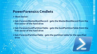 PowerShell - PowerForensics | PPTX