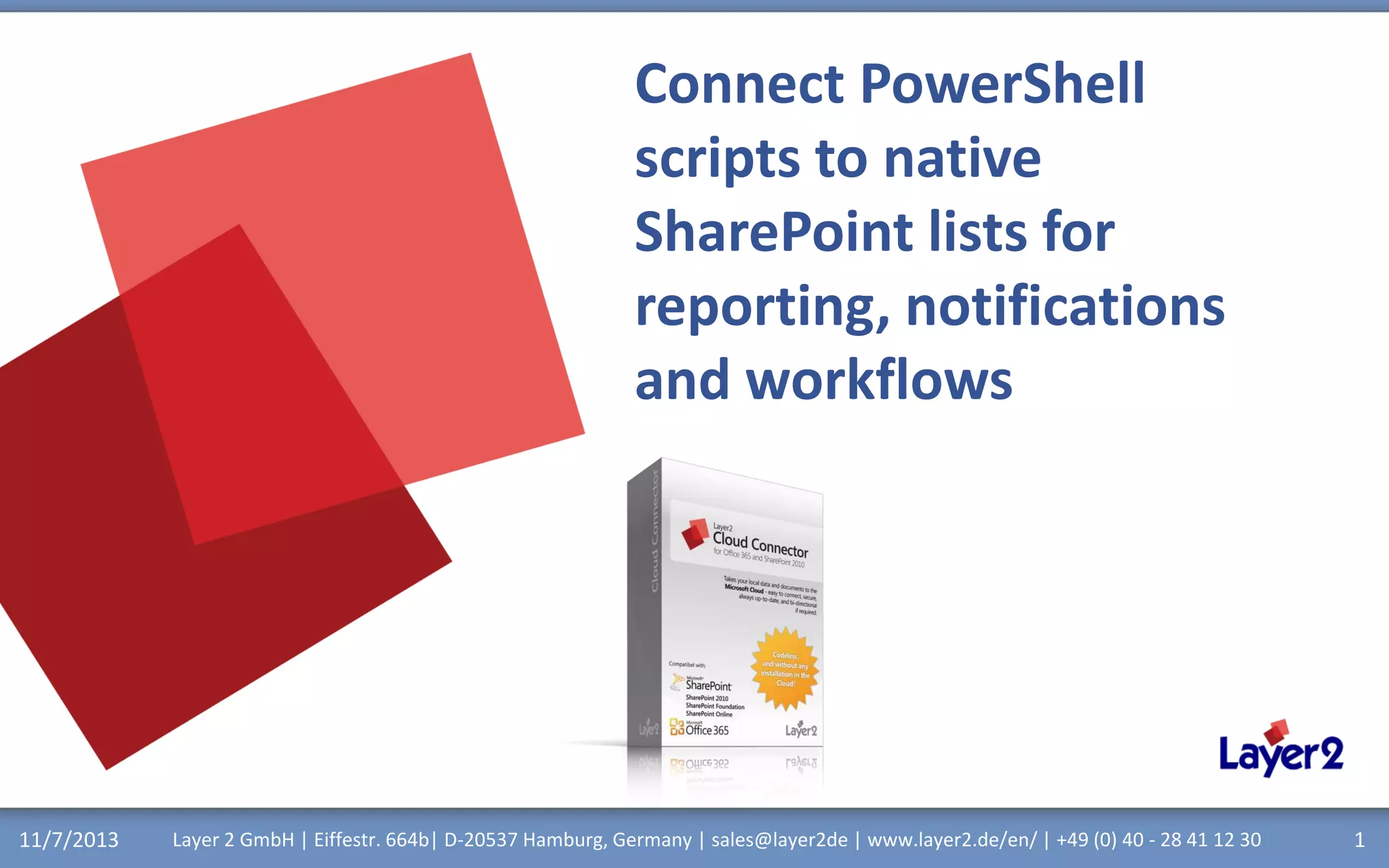 Improve PowerShell reporting using SharePoint lists for results | PPT