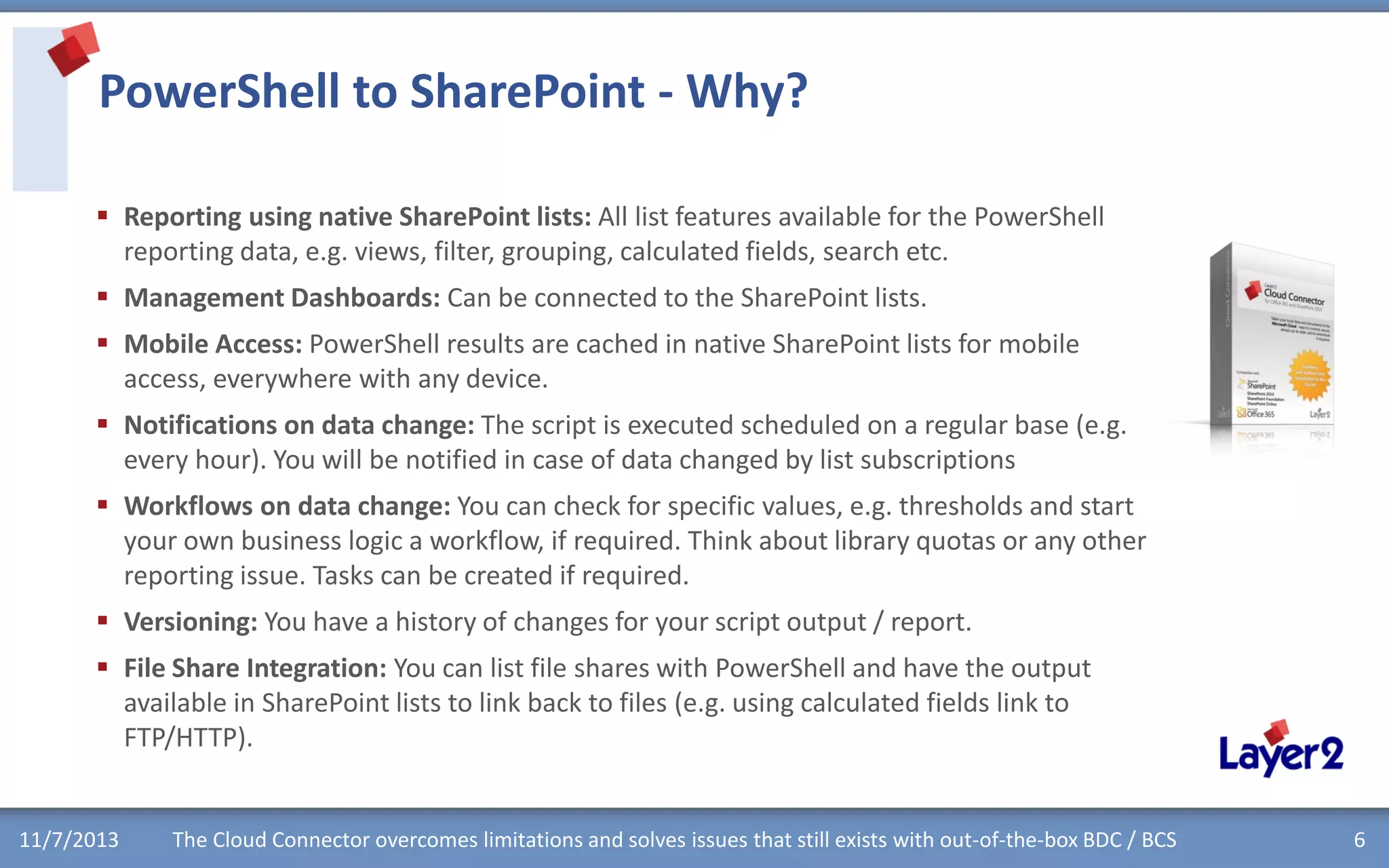 Improve PowerShell reporting using SharePoint lists for results | PPT