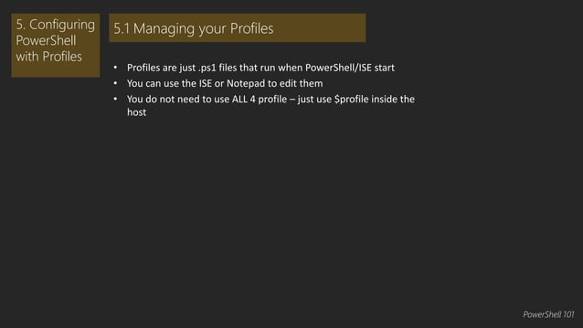 PowerShell 101 | PPTX | Operating Systems | Computer Software and ...