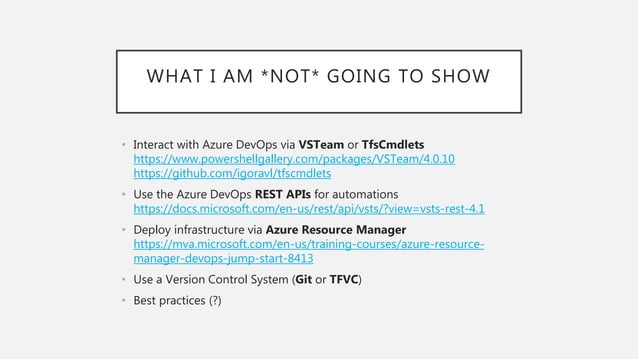 PowerShell and Azure DevOps | PPTX