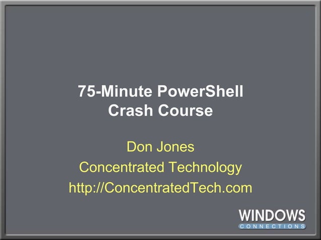 Powershell Crash Course Pptx Operating Systems Computer Software