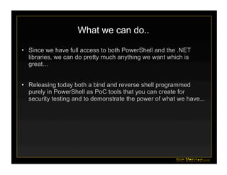 PowerShell Defcon for Cybersecurity Topics | PPT