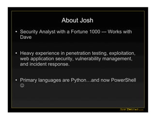 PowerShell Defcon for Cybersecurity Topics | PDF