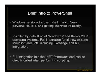 PowerShell Defcon for Cybersecurity Topics | PPT