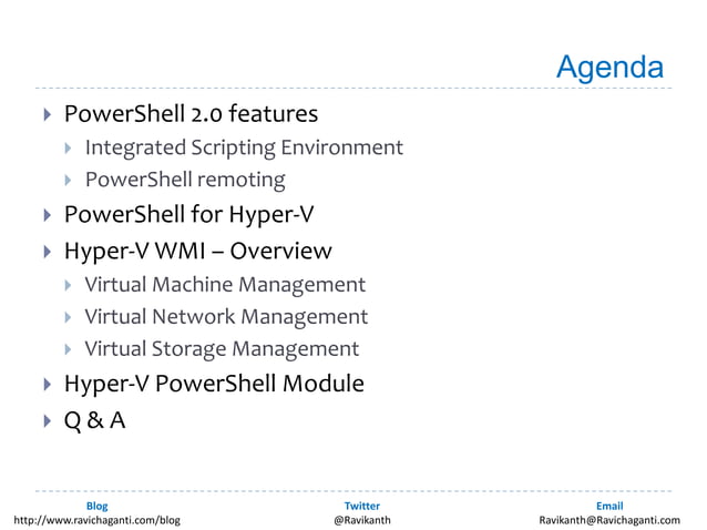 Managing Hyper-V With PowerShell | PPT