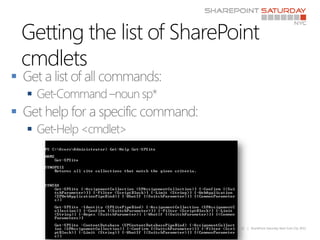 PowerShell for SharePoint Admins | PPTX
