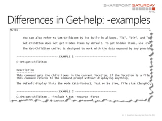 PowerShell for SharePoint Admins | PPTX