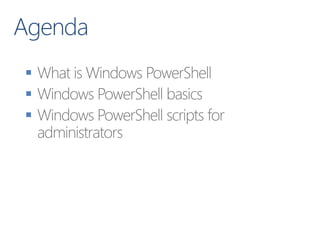 PowerShell for SharePoint Admins | PPTX
