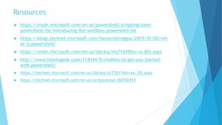 Introduction to Powershell Version 5