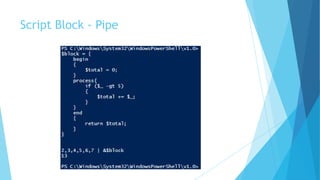 Power shell – scriptblock | PPTX