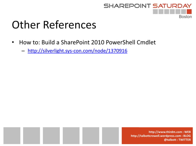 PowerShell and SharePoint | PPT