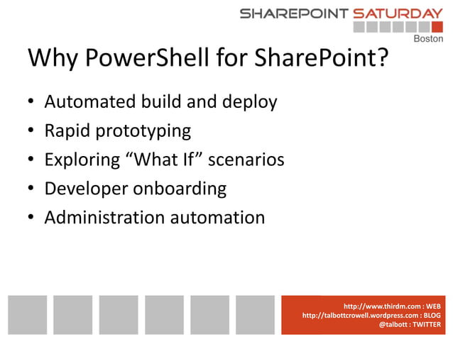 PowerShell and SharePoint | PPT
