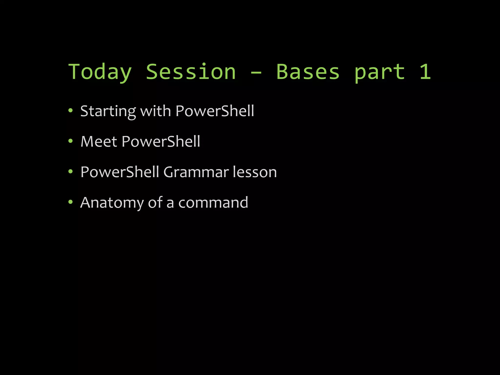 Power shell v3 session1 | PPT