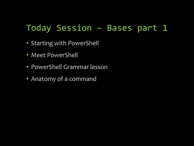 Power shell v3 session1 | PPT | Free Download