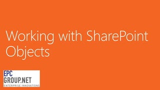 PowerShell with SharePoint 2013 and Office 365 - EPC Group | PPT
