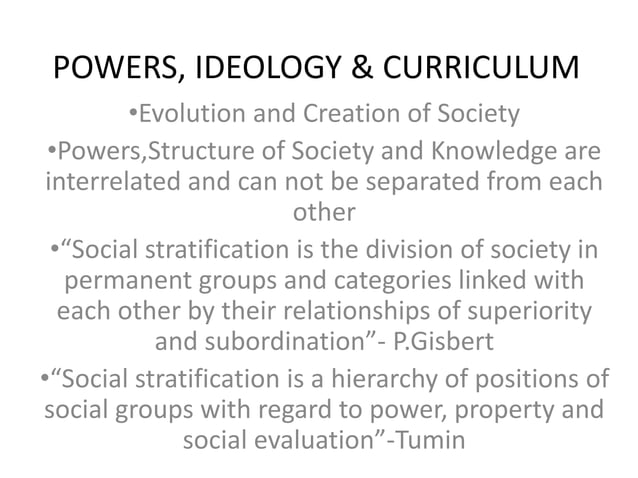Powers, ideology & curriculum | PPT