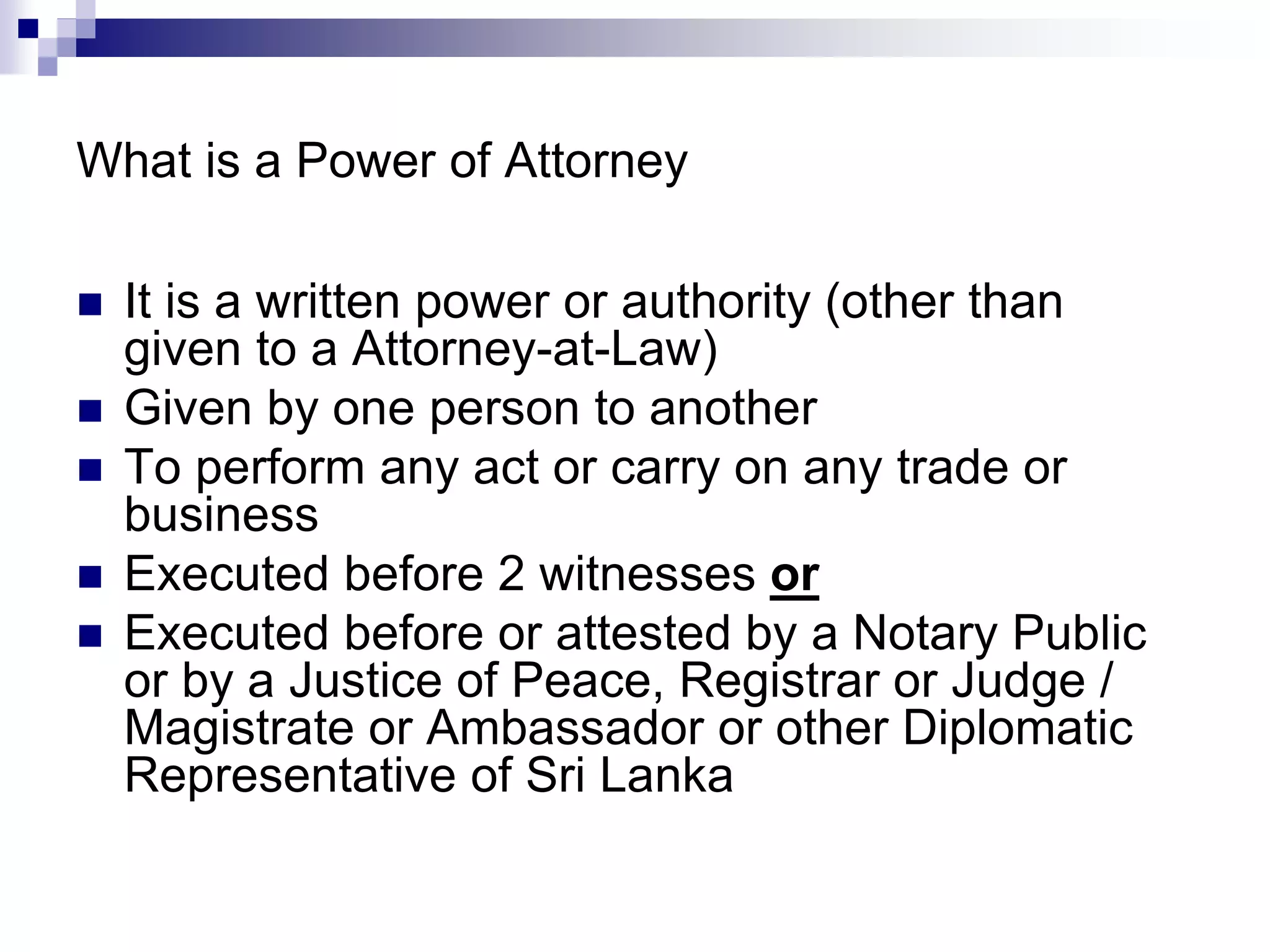 Powers of Attorney | PPT