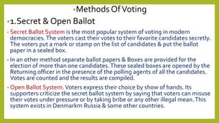 Elections and Powers of electorate | PPT