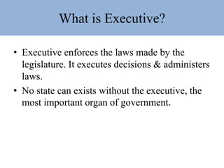 Powers of executive | PPTX