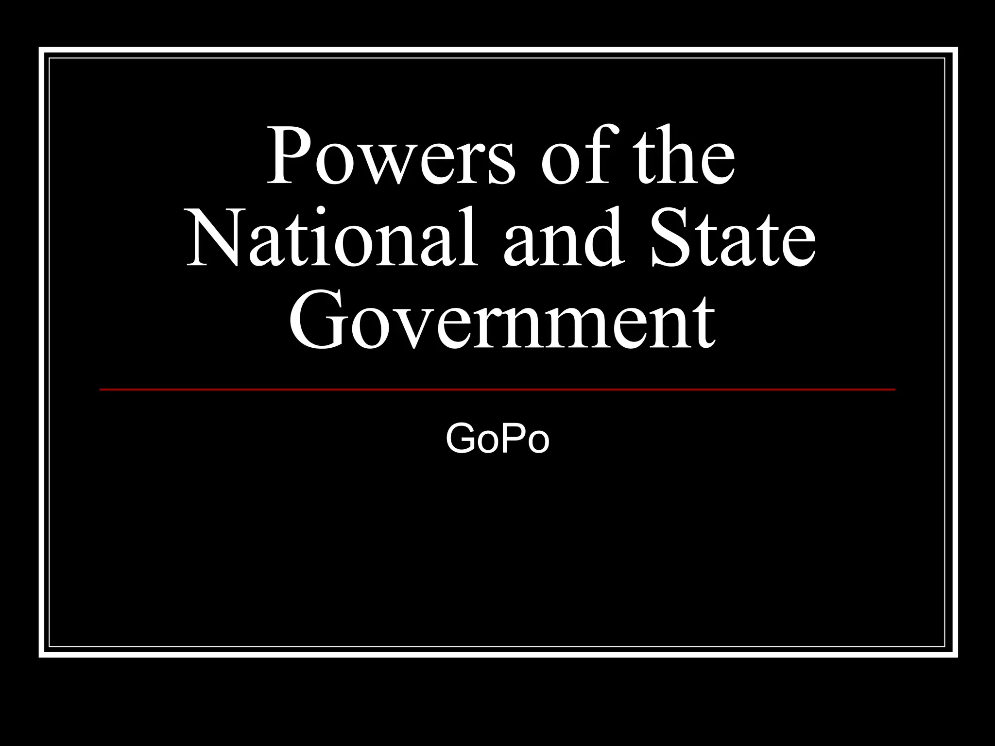 Powers of Government | PPT