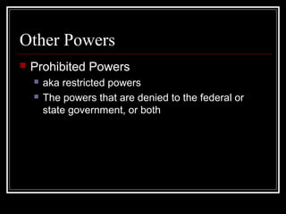 Powers of Government | PPT