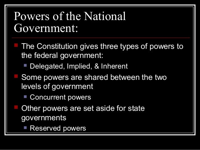 Powers of Government