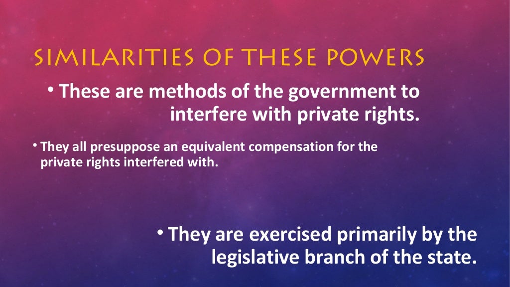 Inherent Powers of the State