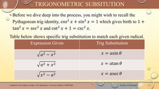 Integrals involving powers of tan and trig substitution.pptx