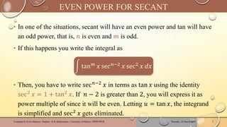 Integrals involving powers of tan and trig substitution.pptx