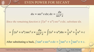 Integrals involving powers of tan and trig substitution.pptx