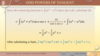 Integrals involving powers of tan and trig substitution.pptx