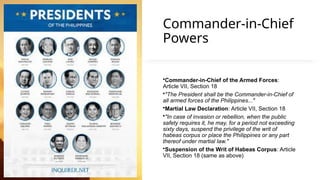 Powers of the Philippine President/ executive department, executive ...