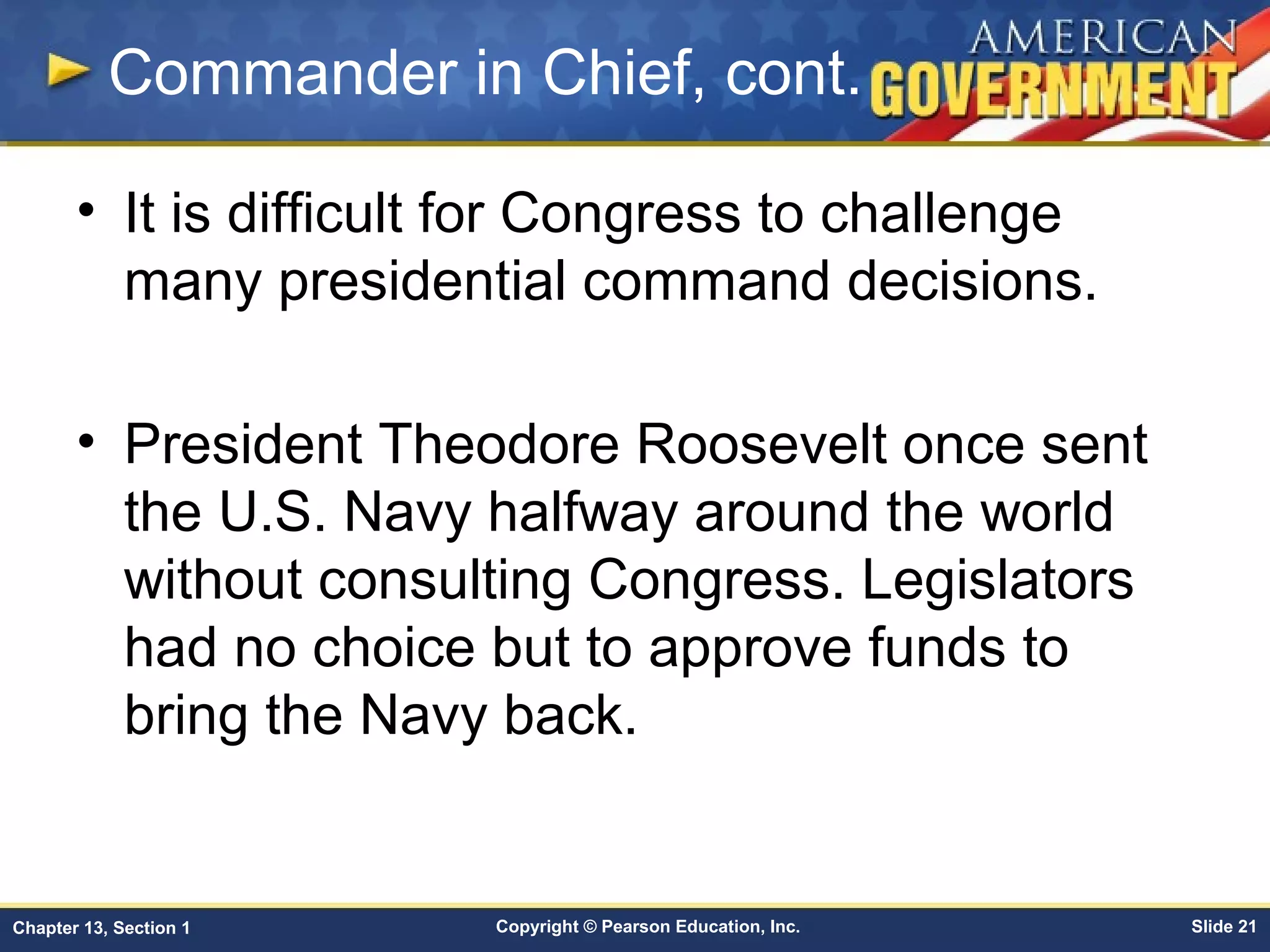 Powers of the president | PPT