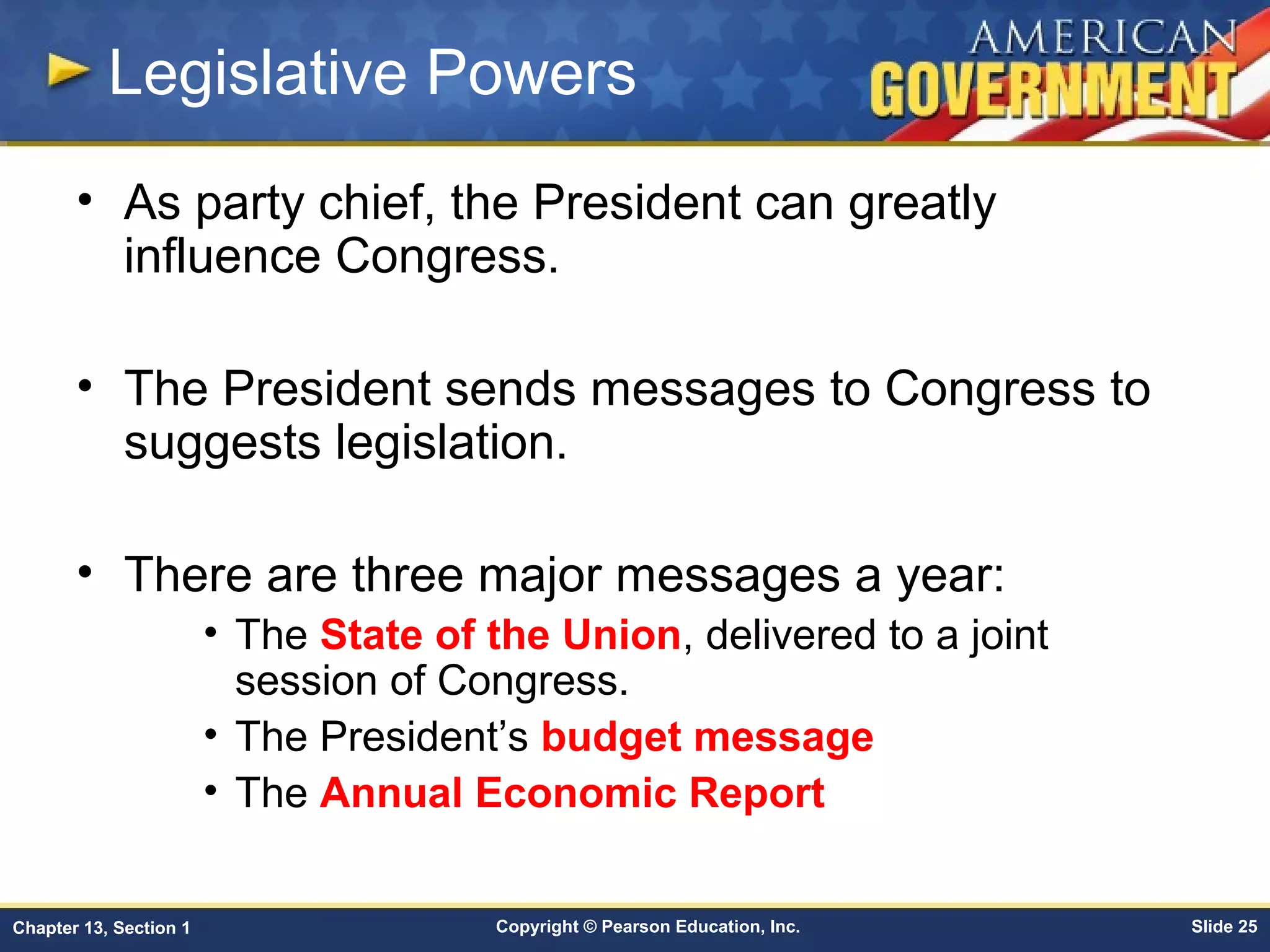 Powers of the president | PPT