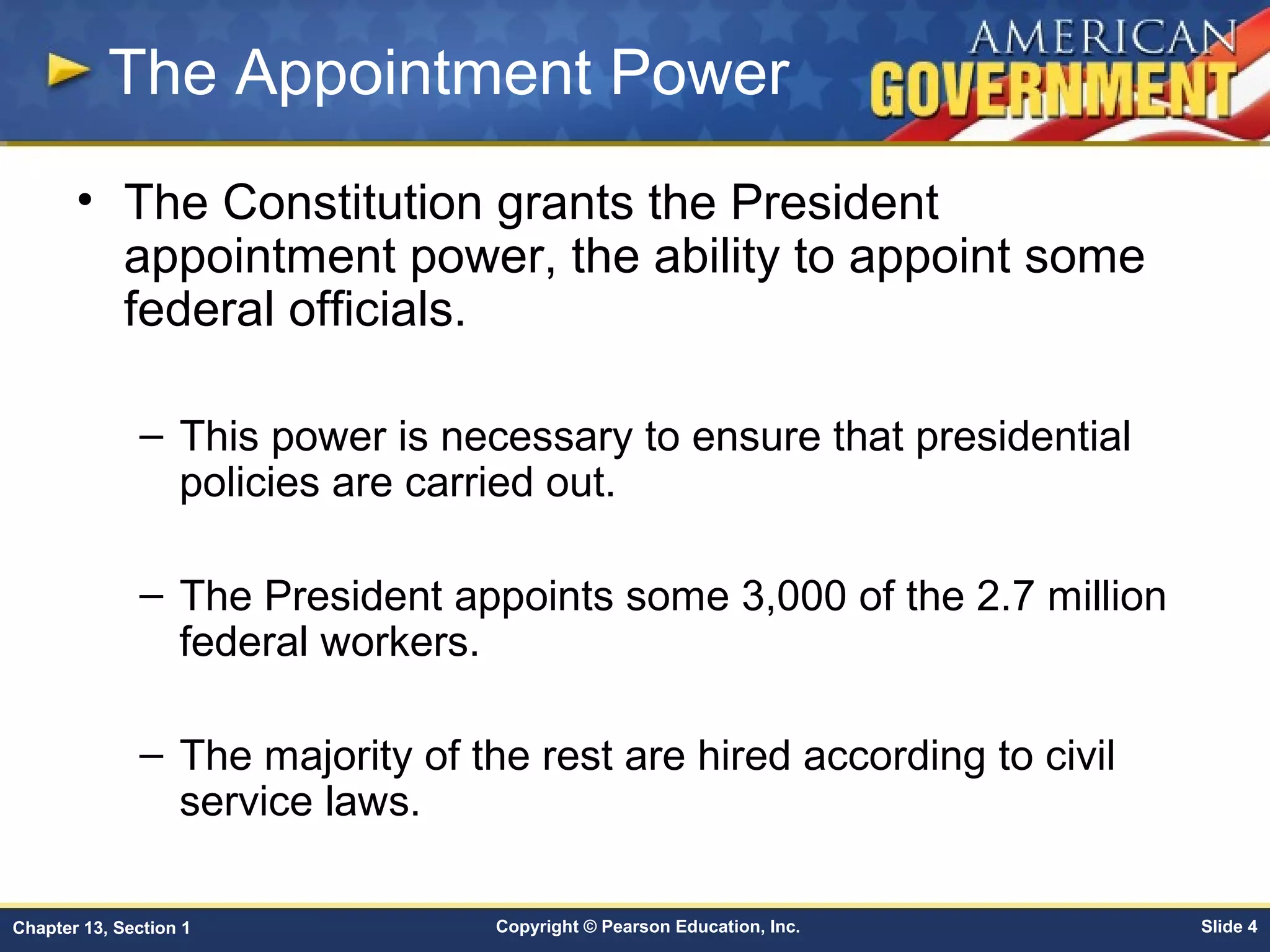 Powers of the president | PPT