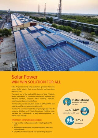 Thermax Power Solar Brochure | PDF