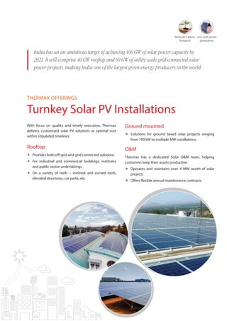 Thermax Power Solar Brochure | PDF